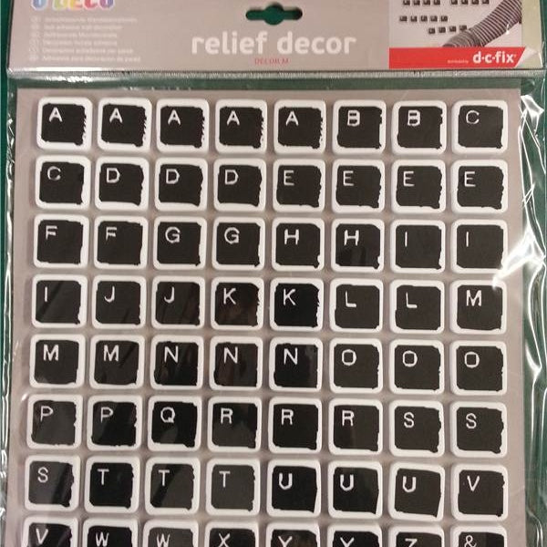 Keyboard Alphabet 3D Wall Sticker | O’Deco Self Adhesive Art – Vinyl ...